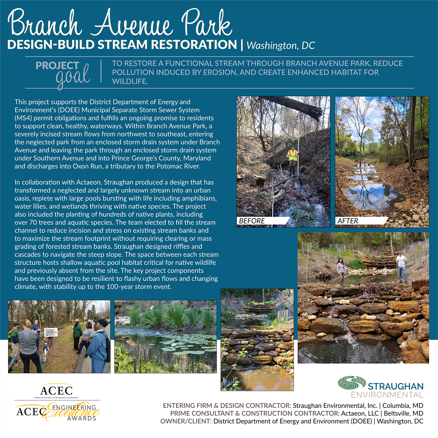 Branch Avenue Stream Restoration Design-Build | Straughan Environmental ...